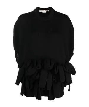 Comme Des Garçons Crew Neck Knitwear - Black