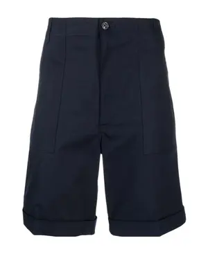 Moncler Pressed-crease Cotton Poplin Shorts