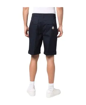 Moncler Pressed-crease Cotton Poplin Shorts