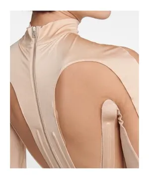 MUGLER Sewn-together Lace Jumpsuit