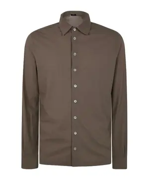 Herno Polo Camicia M.l. Jrs Voile Crepe - Brown