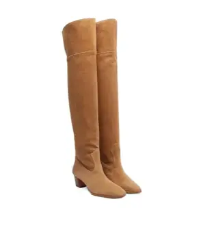 AQUAZZURA Suede Over-the-knee Boots - Brown