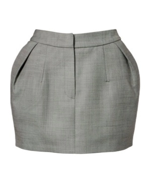 Magda Butrym Pleated Wool-blend Miniskirt - Gray