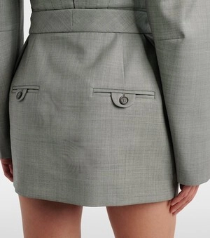 Magda Butrym Pleated Wool-blend Miniskirt
