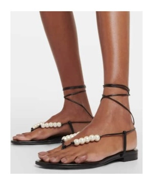 Magda Butrym Faux Pearl Leather Sandals