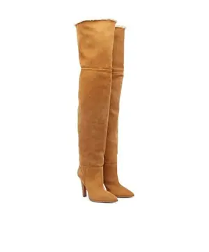 Paris Texas Suede Over-the-knee Boots - Brown