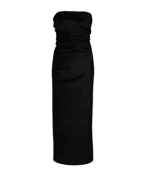 Tove Sabella Velvet Midi Dress - Black