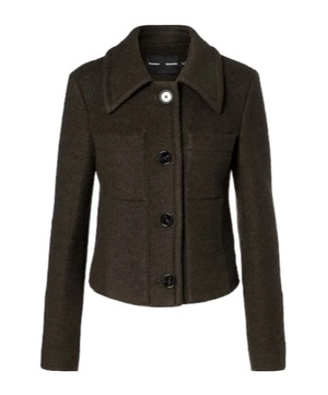 Proenza Schouler Kinsley Wool-blend Twill Bouclé Jacket - Black