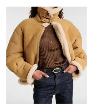 Nour Hammour Portia Shearling-lined Suede Jacket