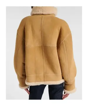Nour Hammour Portia Shearling-lined Suede Jacket
