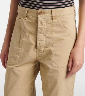 NILI LOTAN Whitney Wide-leg Cotton Pants - Nude
