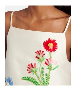 LEO Leia Embellished Wool And Silk Minidress