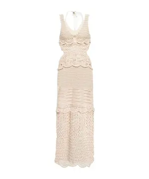 Simkhai Crocheted Knit Dress - Nude