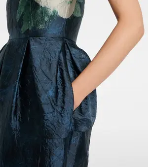 Erdem Floral Jacquard Gown