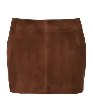Nour Hammour Back Zip Skirt - Brown