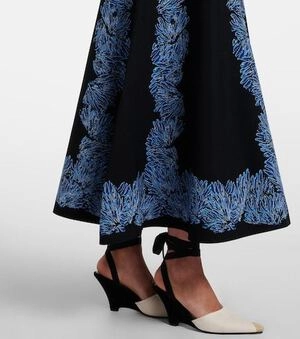 Ulla Johnson Alessia Knitted Jacquard Midi Skirt - Black
