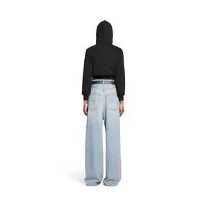 Balenciaga Logo Patch Baggy Jeans