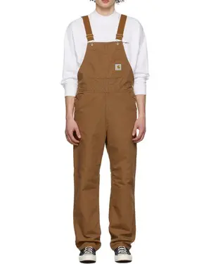 Carhartt Work In Progress Logo-patch Straight-leg Dungarees