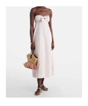 Posse Rosie Striped Cotton Midi Dress