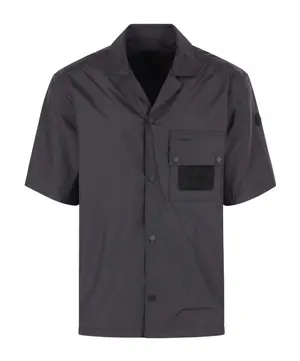 Moncler Logo Short Sleeve Shirt - Black