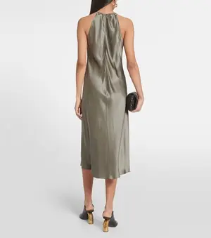 NILI LOTAN Halter Neck Midi Dress