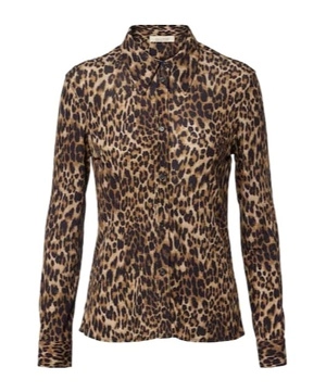 NILI LOTAN Celestine Leopard-print Shirt - Brown
