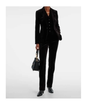 Ralph Lauren Cotton-blend Velvet Straight Leg Pants