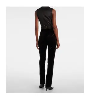 Ralph Lauren Cotton-blend Velvet Straight Leg Pants