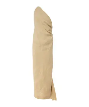 Tove Riya Draped Linen Maxi Dress - Nude