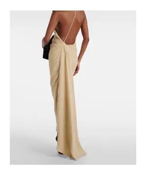 Tove Riya Draped Linen Maxi Dress