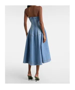 Magda Butrym Flared Denim Midi Dress