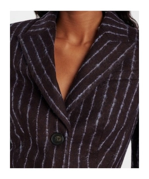 Erdem Pinstripe Wool And Mohair Blazer