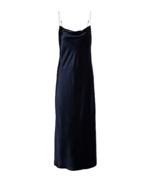 Dorothee Schumacher Sense Of Shine Silk-blend Satin Slip Dress - Black