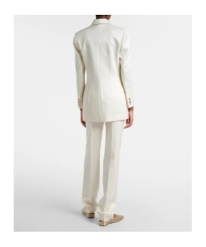 Calvin Klein Lucia High-rise Wool And Silk Slim Pants
