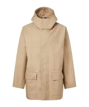 Auralee Hooded Cotton Gabardine Jacket - Nude