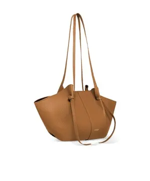 Yuzefi Medium Mochi Grained Leather Tote Bag - Brown