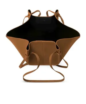 Yuzefi Medium Mochi Grained Leather Tote Bag - Brown