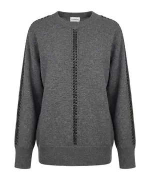 P.a.r.o.s.h Braided-detail Knit Sweater - Black