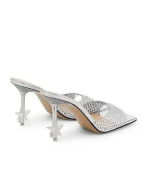 MACHMACH Star Crystal-embellished Pvc Mules