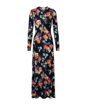 Ulla Johnson Amari Printed Jersey Maxi Dress - Black