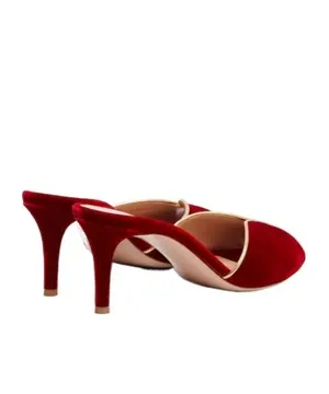 GIANVITO ROSSI Leather-trimmed Velvet Mules