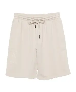 Off-White Elastic Waist Shorts - White