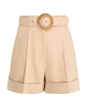 Zimmermann Buckle Belt Shorts - Nude