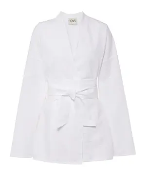 Tove Arya Cotton Wrap Top - White