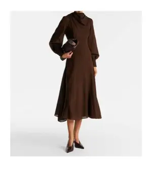 EMILIA WICKSTEAD Avara Draped Wool Twill Midi Dress