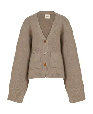 Khaite V-neck Knitted Cardigan - Brown