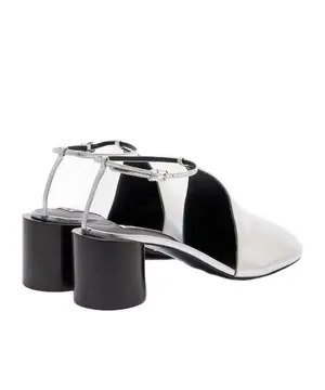 JIL SANDER Metallic Leather Pumps