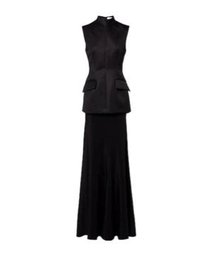 Sportmax Cilen Cotton-blend Gown - Black