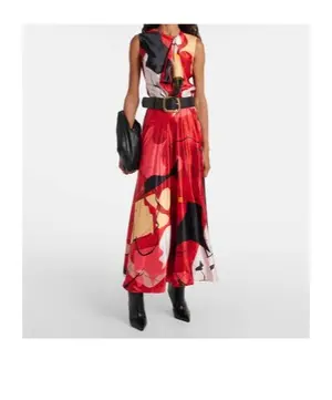 ROKSANDA Ameera Printed Satin Maxi Skirt