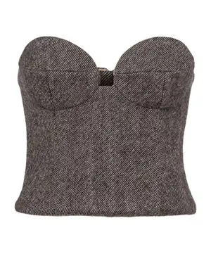 Magda Butrym Wool-blend Corset - Grey